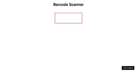 Barcode Scan Using Barcode Detector Polyfill Codesandbox