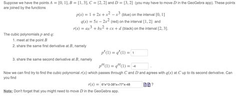 Solved In The Theory Of Splines We Try To Find Simple Chegg Com
