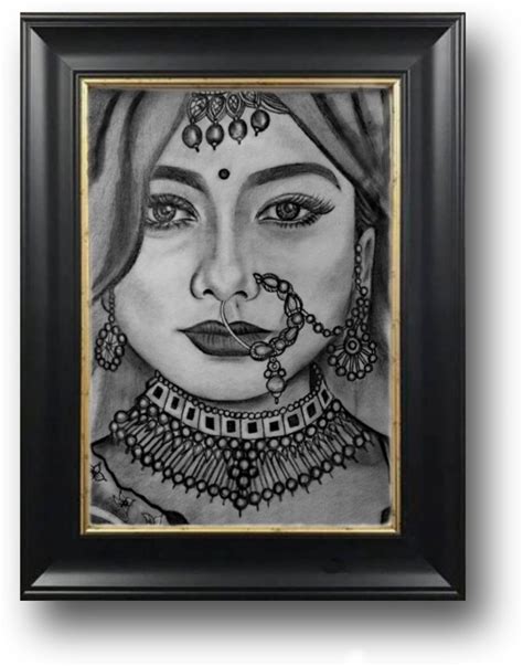 Handmade Pencil Sketch For Your Love One A4 Size Without Frame