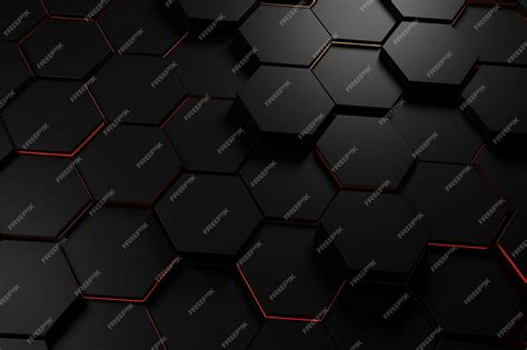 Premium Photo Black Sleek 3d Geometric Abstract Background