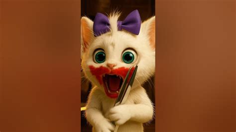 Kitten Panic During Her First Makeup Try 😱 Animation Aicats Aivideo Youtube