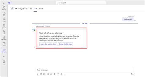 Hello World With Blazor Teams Microsoft Learn