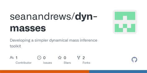 Github Seanandrewsdyn Masses Developing A Simpler Dynamical Mass