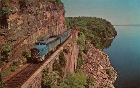 Delaware And Hudson Rail Laurentian Red Rock Along Willsboro Bay Jun 69