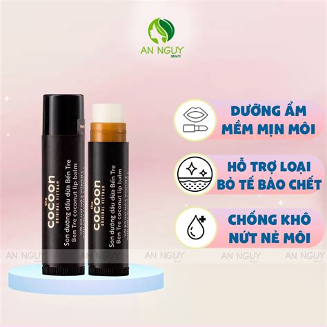 Son Dưỡng Cocoon Coconut Lip Balm Dầu Dừa Bến Tre 5grson Dưỡng Cocoon