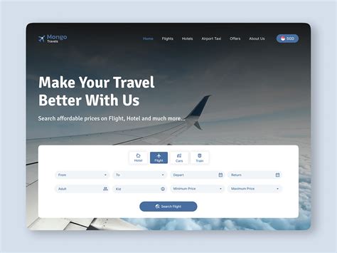 Daily Ui 068 Flight Search Behance