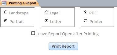 Print Report Template Print Report Database