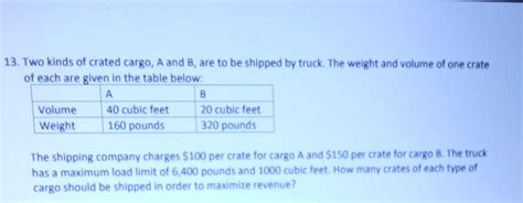 Solved B Finish Writing The System Of Inequalities That
