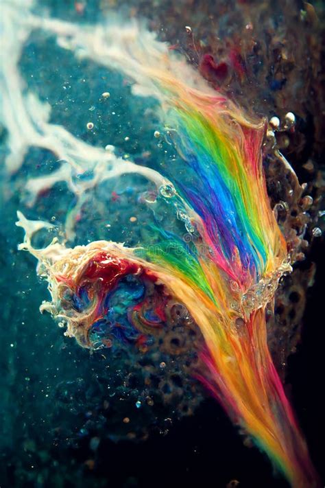 Rainbow Splash Abstract Rainbow Coloured Background Colourful