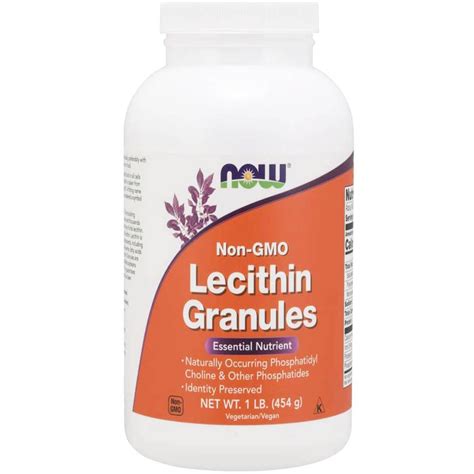 Now Lecithin Granules Non Gmo 454g Vitamartca