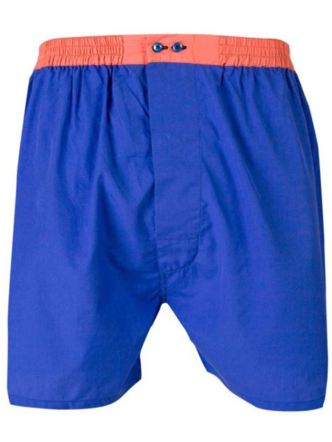 Caleçon homme uni bleu