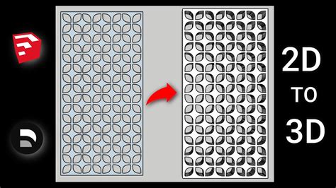 How To Make A Cnc Mdf Jaali 2d Image To 3d Model Sketchup