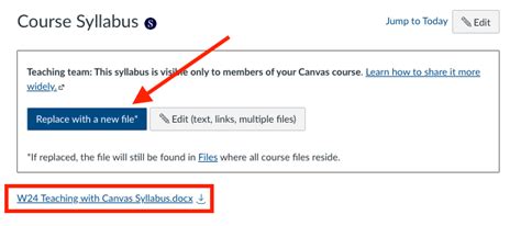 Replace Your Course Syllabus File Stanford University