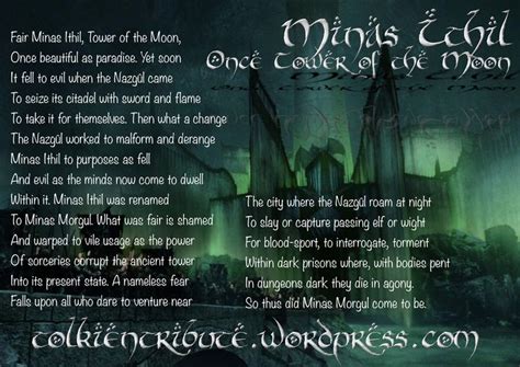 Minas Ithil Once Tower Of The Moon V4 Tribute Lotr Elves Ancient Names
