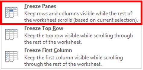 How To Freeze The Top Row And First Column In Excel