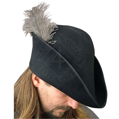 Medieval Bycocket Hat With Ostrich Feather Robin Hood Style Archers