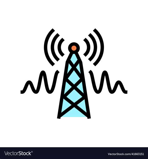 Telecommunication Service Color Icon Royalty Free Vector