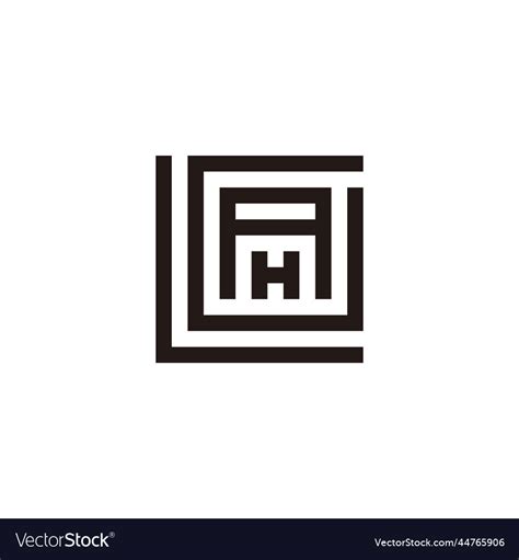 Letter L G A And H Square Geometric Symbol Simple Vector Image