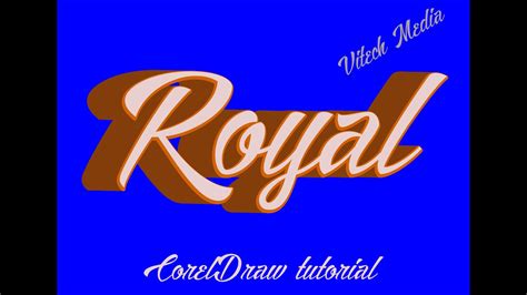 Coreldraw Tutorial 3d Text Effect With Cool Calligraphy Youtube