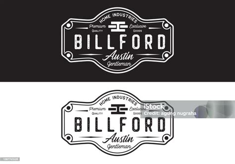 타이포그래피 엠블럼 빌 포드 오스틴 벡터 일러스트 템플릿 모든 산업에 적합 고객에 대한 스톡 벡터 아트 및 기타 이미지 고객 고급 금융 Istock
