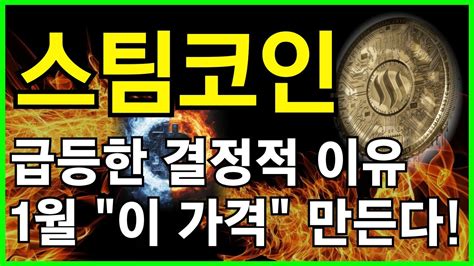🚨스팀코인 전망🚨 완벽한 추세 전환 지금부터 최소 이 가격까지 폭등할 수 밖에 없는 패턴호재 등장 Youtube