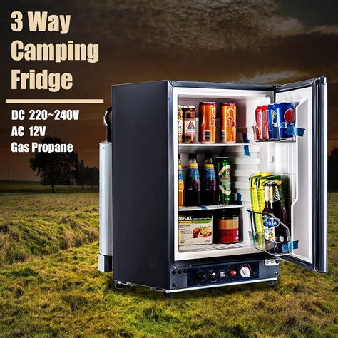 Smad Frigo Gaz Camping 60L Frigo Trimixte 12V 220V Gaz Réfrigérateur