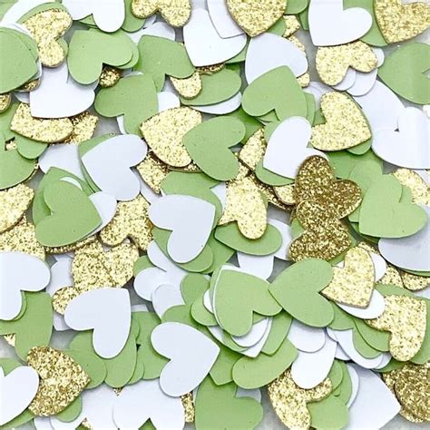 Gold Heart Confetti Etsy