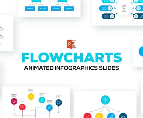 flowcharts animated infographics powerpoint template powerpoint