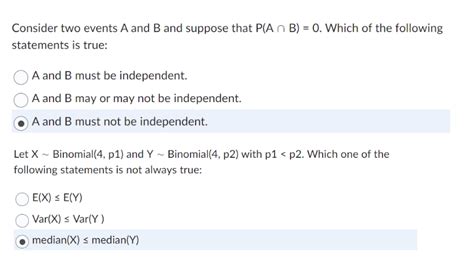 Solved Consider Two Events A And B ﻿and Suppose That