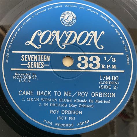 Yahooオークション 全4曲入ロイ・オービソンカム・バック・トゥ・