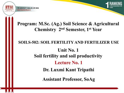 MSc Ag Soil Science Fertility Lecture PPT