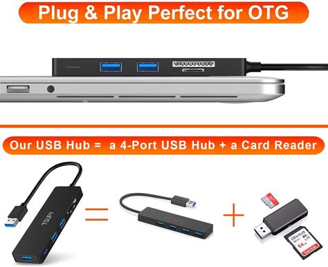 Hub Usb 30 Adaptador Multipuerto Tsupy 5 En 1 Hub Usb 30 Con Lector