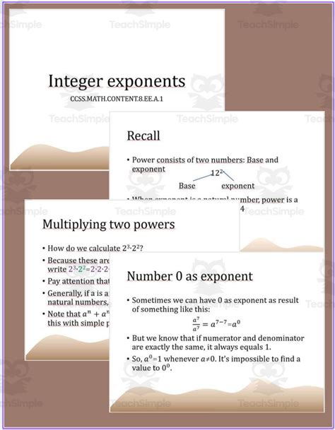 Powers Integer Exponents Editable Powerpoint 8eea1 By Teach Simple