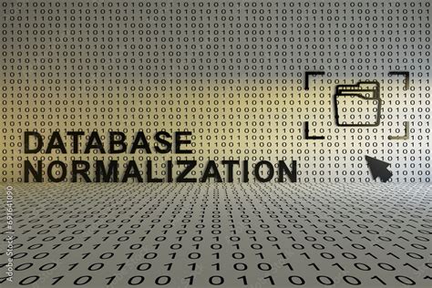 Database Normalization Concept Text Sunlight 3d Illustration Stock