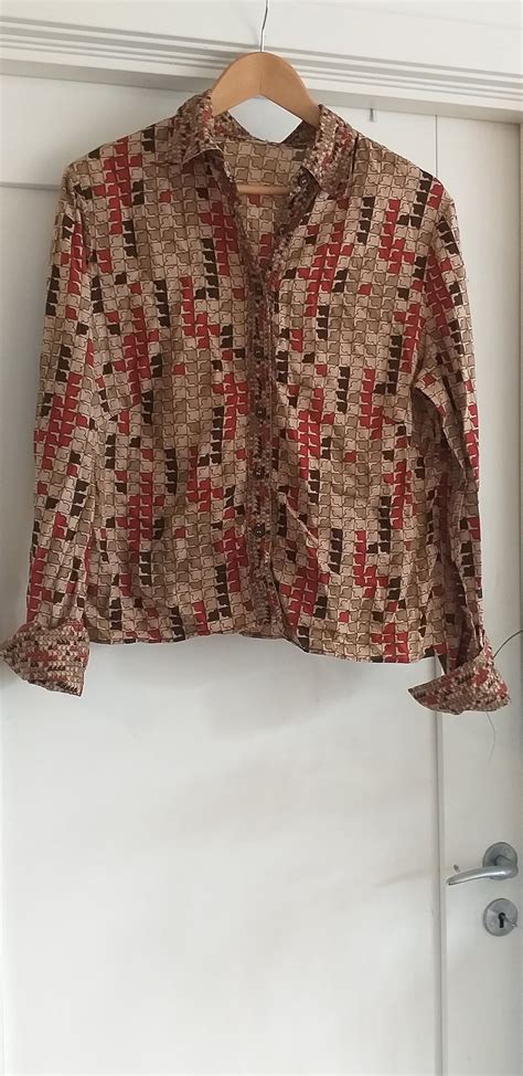 Äkta vintage skjorta blus tal mönster r ᐈ Köp på Tradera