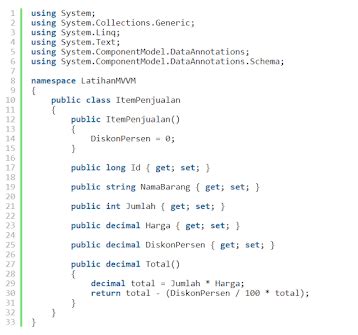 Tugas 4 PBKK Menerapkan MVVM Dengan Menggunakan Windows Presentation Foundation WPF C