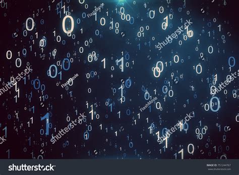 Animated Background Featuring Particle Rain Binary Stock Illustration