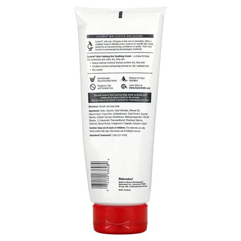 Eucerin Skin Calming Itch Soothing Cream Fragrance Free 14 Oz 396 G
