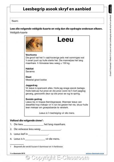 Grade Afrikaans Additional Language Term Weeks Skryf And Aanbied