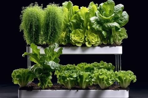 Premium Ai Image Hydroponic System Nurturing Leafy Greens Created With Generative Ai
