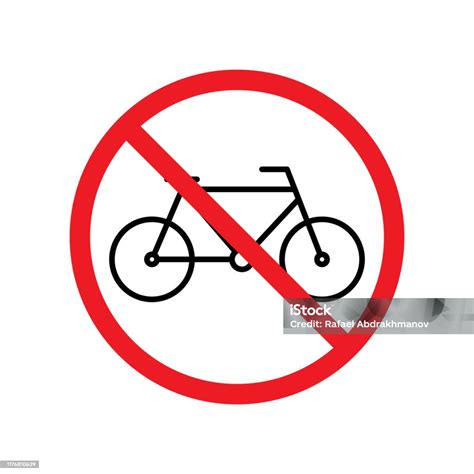 Pas Dicône De Vélo Signe Mince De Vélo De Ligne Avec Le Symbole
