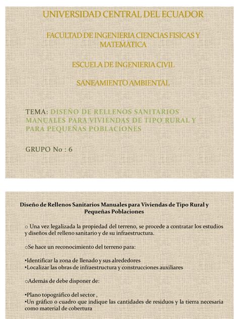 Diseño De Rellenos Sanitarios Manuales Vertedero Residuos