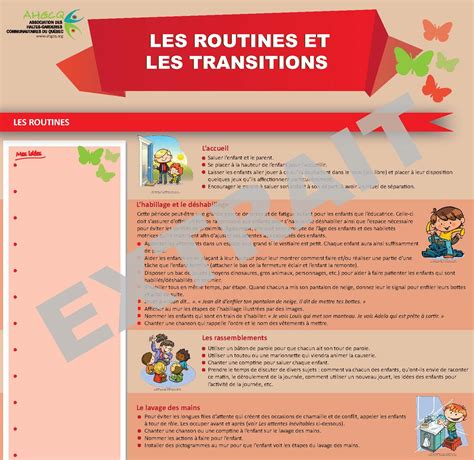 les routines et transitions ahgcq