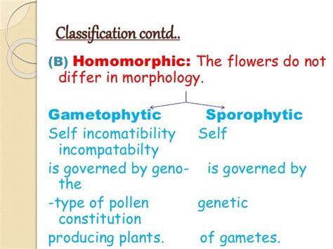Self Incompatibility And Male Sterility
