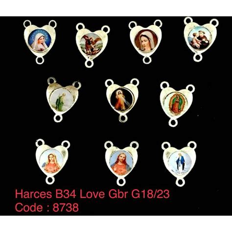Harces Love Double Sided Image Rosary Material Contains 12 Pcs