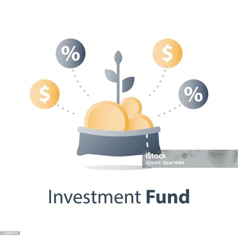 투자펀드 구조 뮤추얼 펀드 개념 금융 포트폴리오 연결금융 연금저축계좌 자금조달 가방에 대한 스톡 벡터 아트 및 기타 이미지 가방 금융 기금 모금 Istock