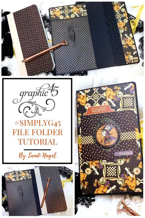 File Folder Notebook Tutorial Diy Travel Journal Graphic 45 Small Planner