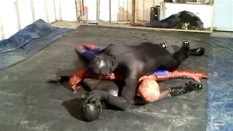 Black Spandex Man Humps Spiderman And Frogman Free Porn Videos
