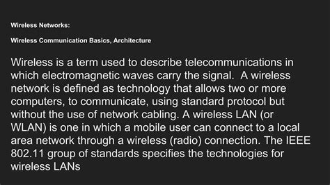 Wireless Network Architecture PDF
