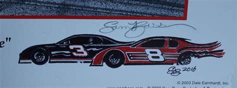 Dale Earnhardt Follow The Line Original Remark Artist Proof Sam Bass
